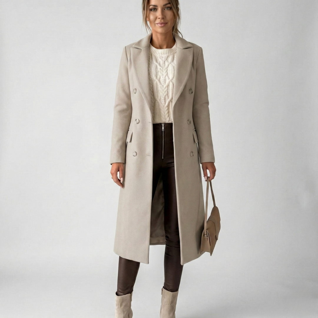 Hazel - Elegant Longline Coat – Fern & Stitch